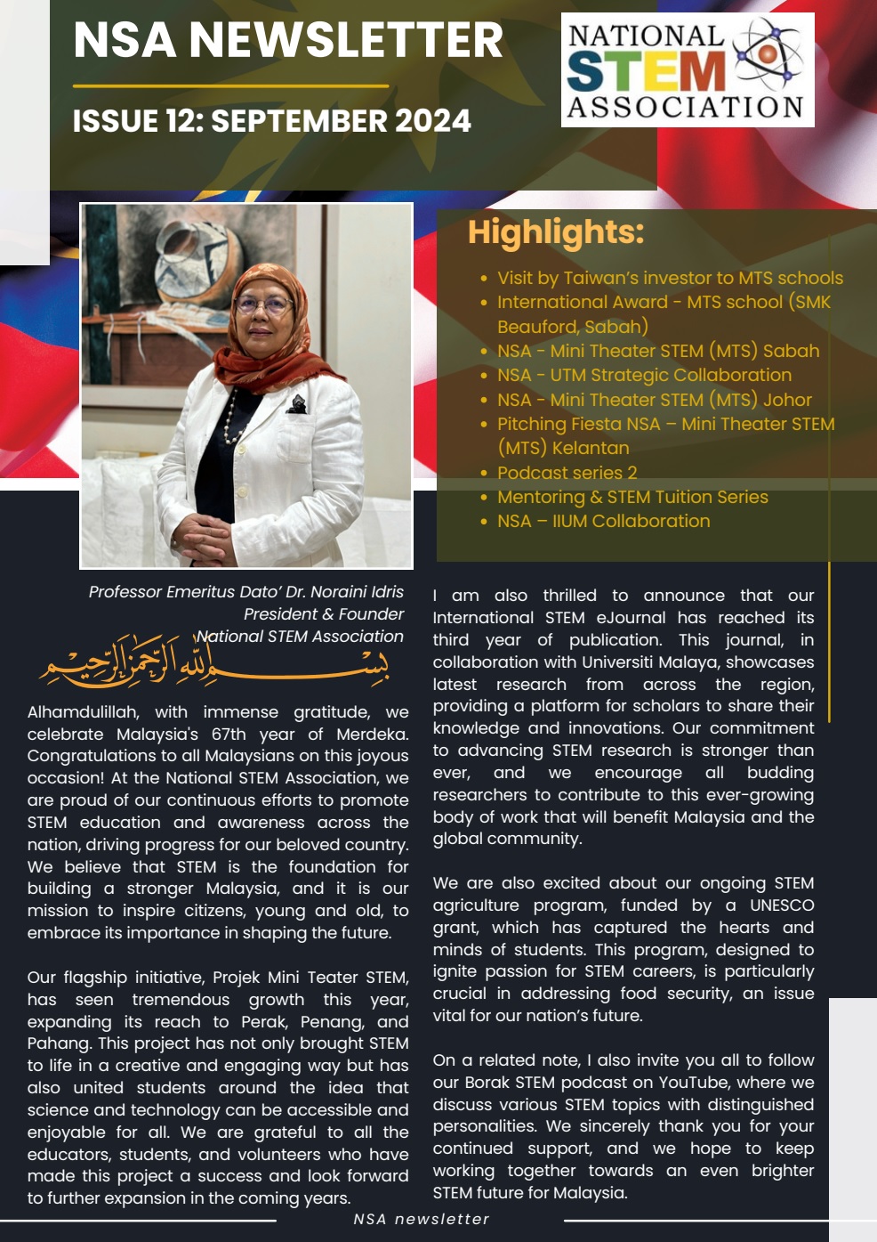 Newsletter Issues – National STEM Association Malaysia